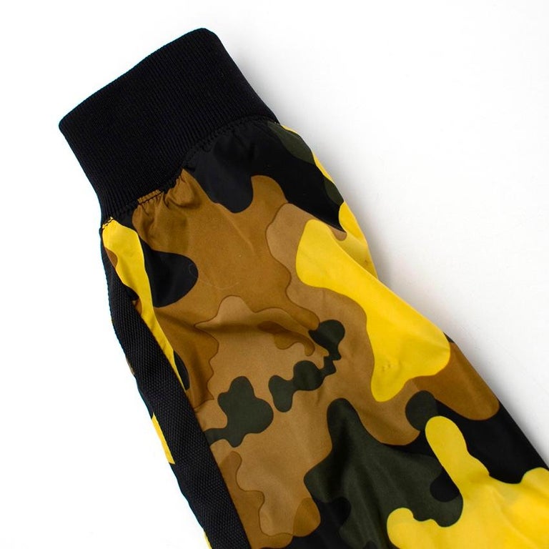 Prada Yellow Camouflage Nylon Bomber Jacket M at 1stDibs | yellow camo ...