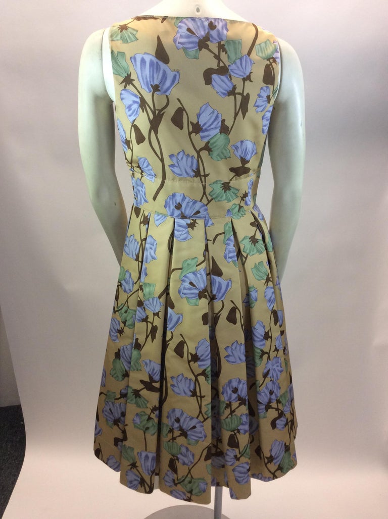 Prada Yellow Floral Dress For Sale at 1stDibs