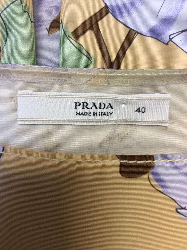 Prada Yellow Floral Dress For Sale at 1stDibs