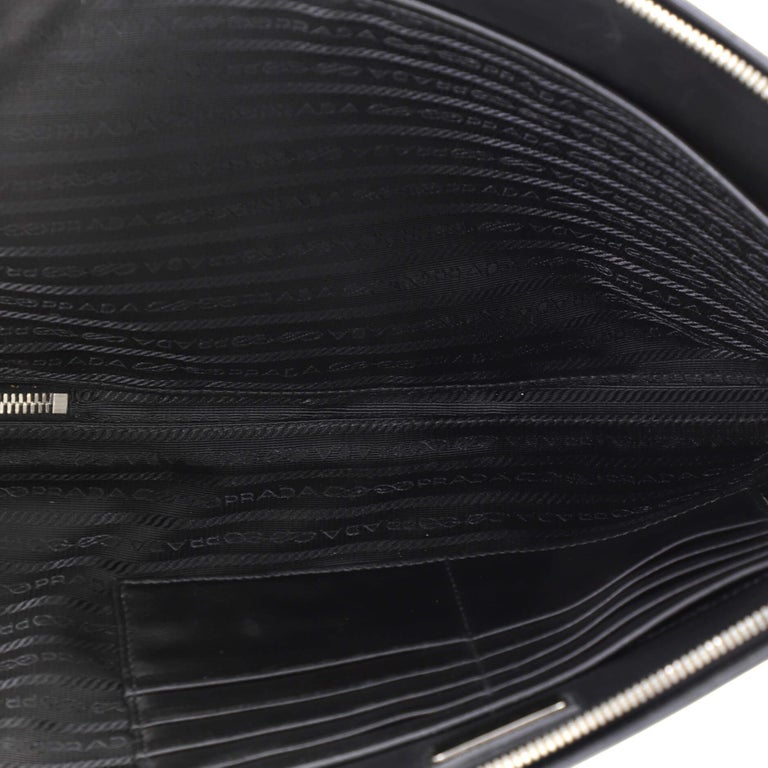 Prada Zip Around Portfolio Saffiano Leather Small For Sale at 1stDibs