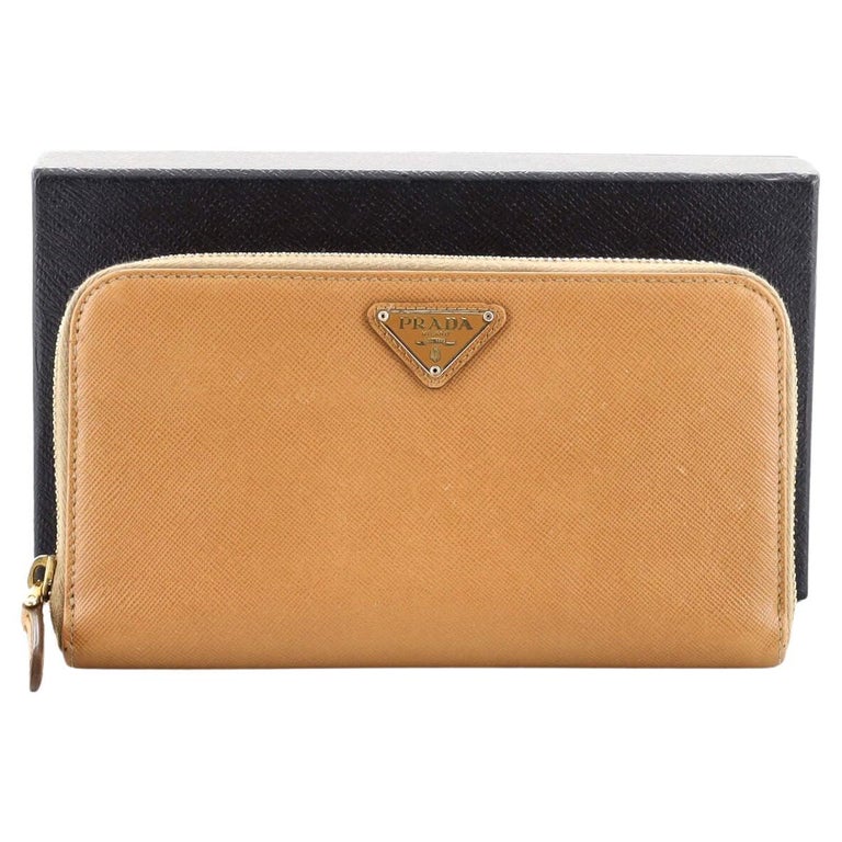 Prada Zip Around Wallet Saffiano Leather Long at 1stDibs