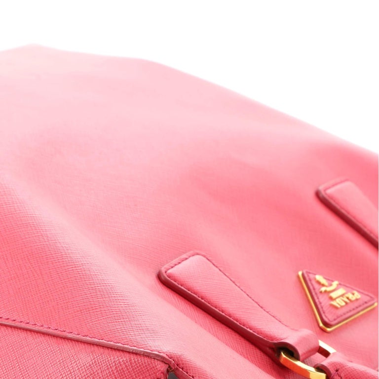 Prada Zip Convertible Tote Saffiano Leather Medium For Sale at 1stDibs