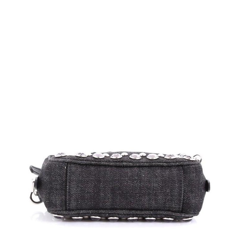 Prada Zip Crossbody Bag Rhinestone Embellished Denim Mini at 1stDibs ...