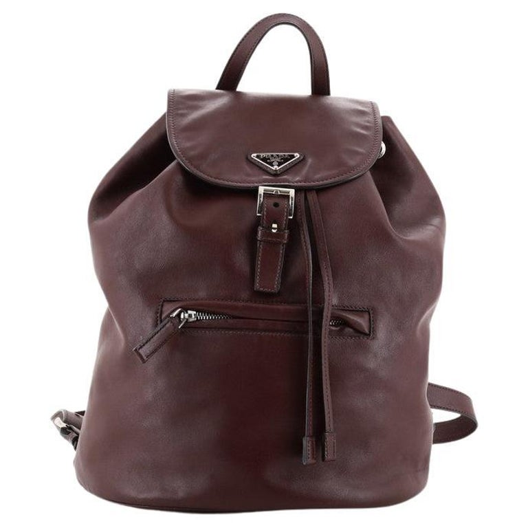 Prada Zip Pocket Backpack Soft Calf Medium at 1stDibs