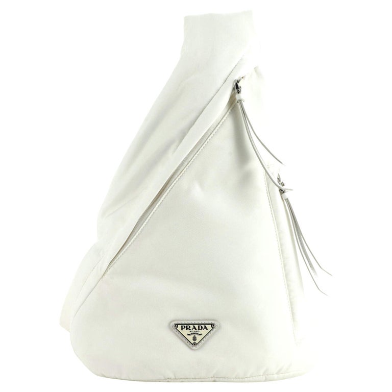 Prada Zip Sling Backpack Re-Nylon For Sale at 1stDibs