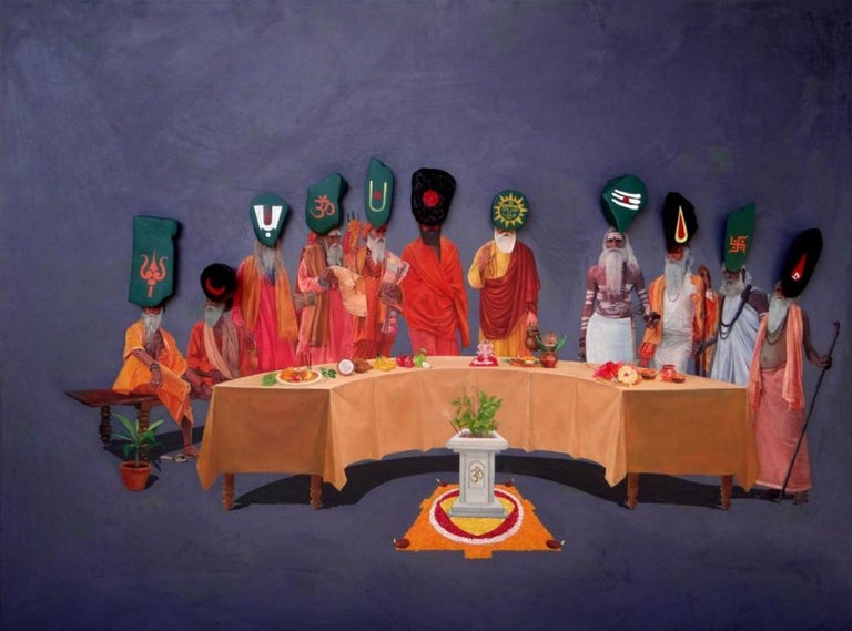 Pragnesh Patel - Untitled, Oil and Acrylic on Canvas with Fiber Glass ...