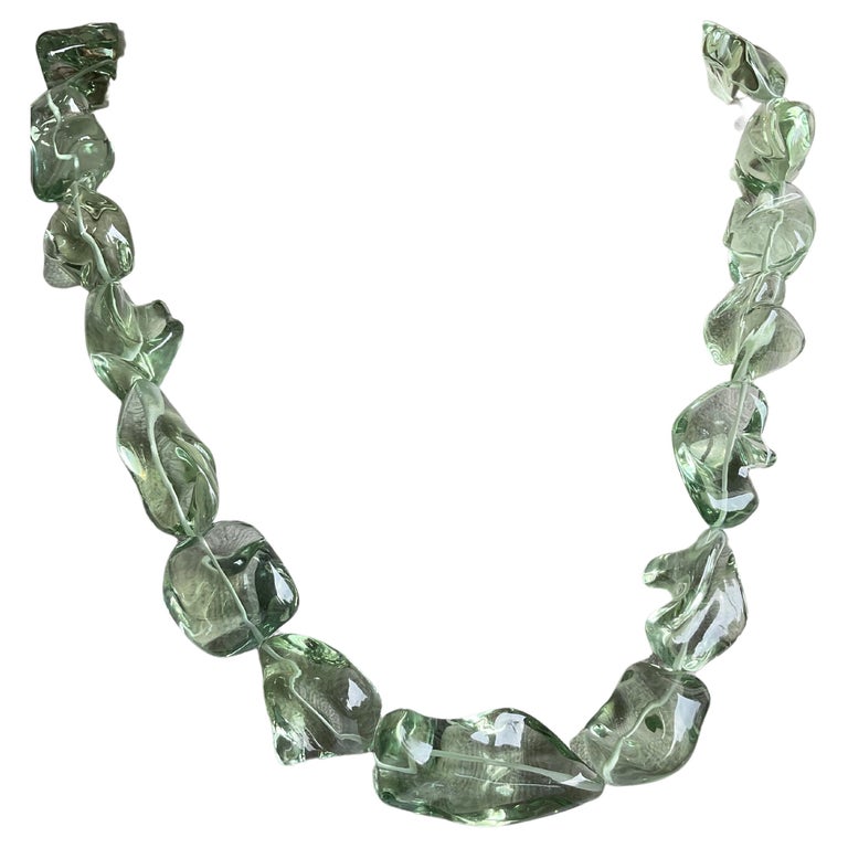 Prasiolite Green Amethyst Quartz Beaded Jewelry Necklace Gem Quality ...