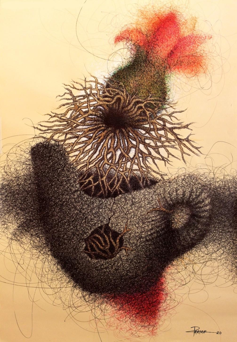 Pratap Chandra Chakraborty - The Miraculous Life, Pen and Ink on Paper ...
