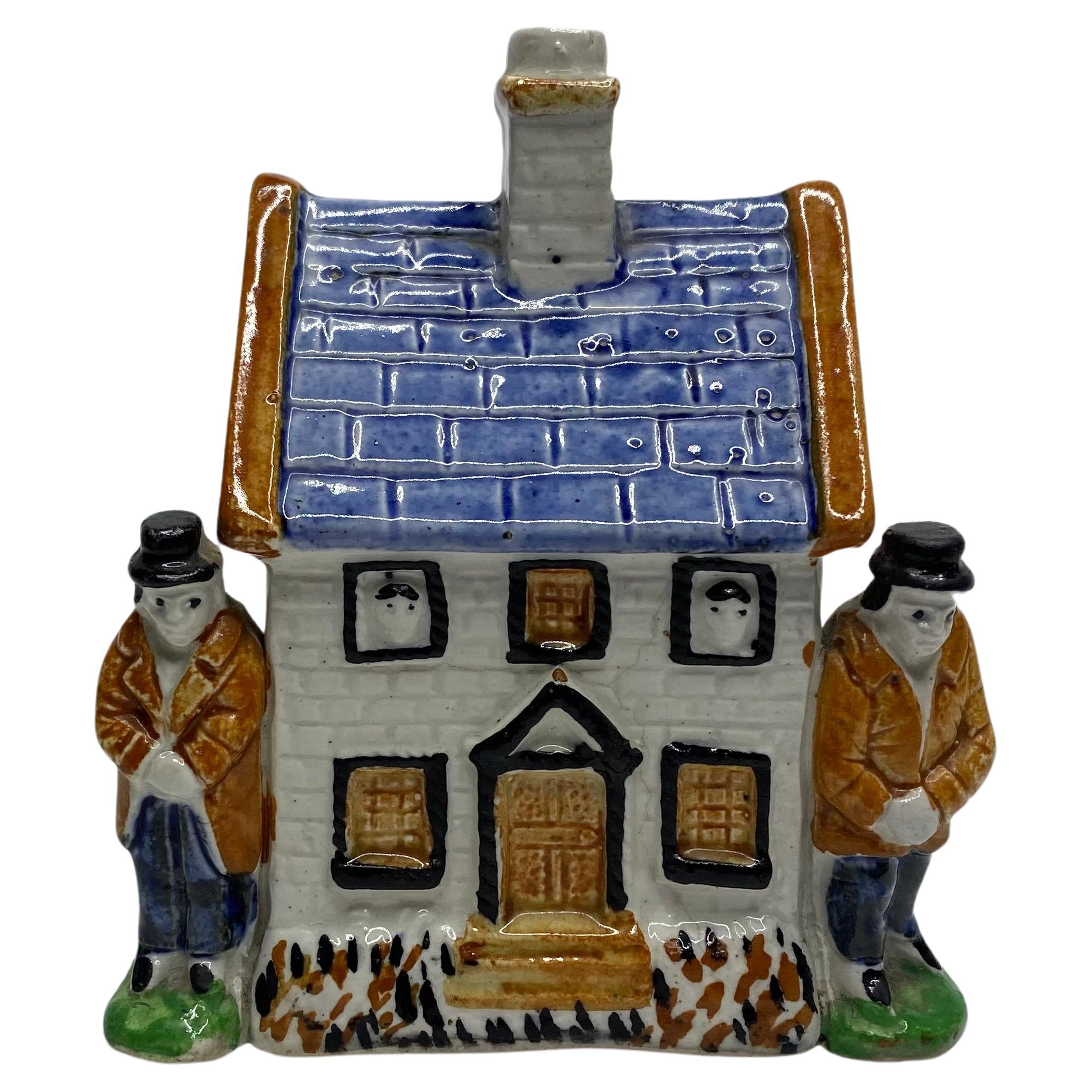 Prattware pottery money box, Yorkshire, c. 1830. For Sale at 1stDibs