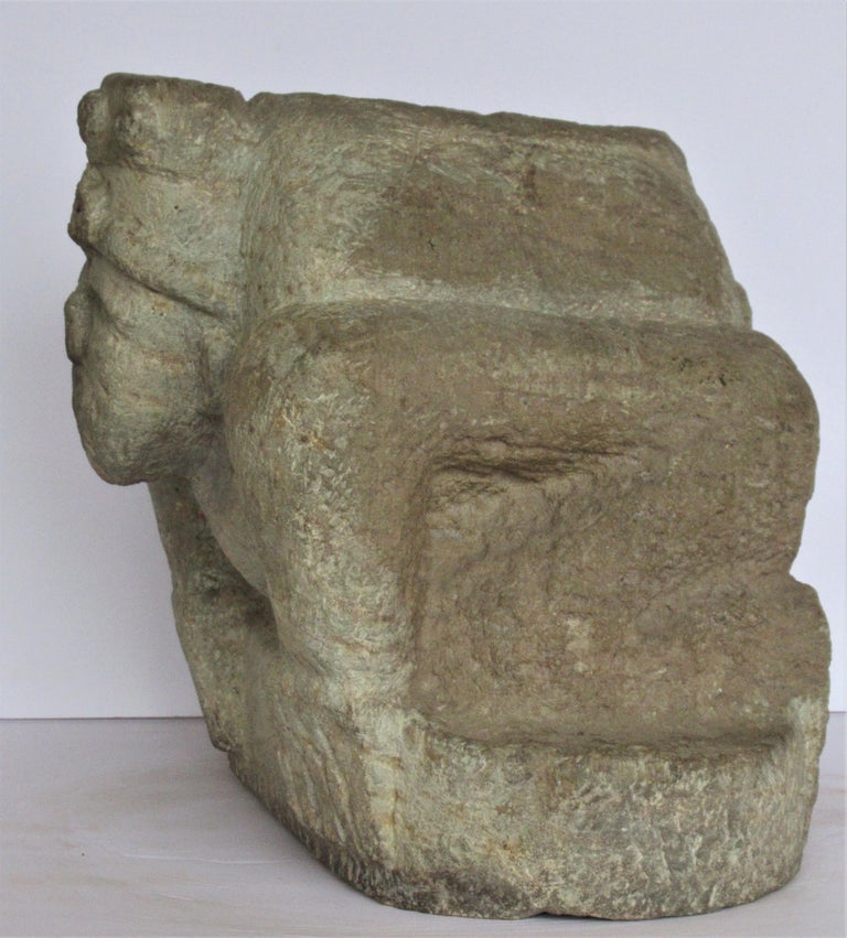 Pre-Columbian Large Carved Stone Figure at 1stDibs