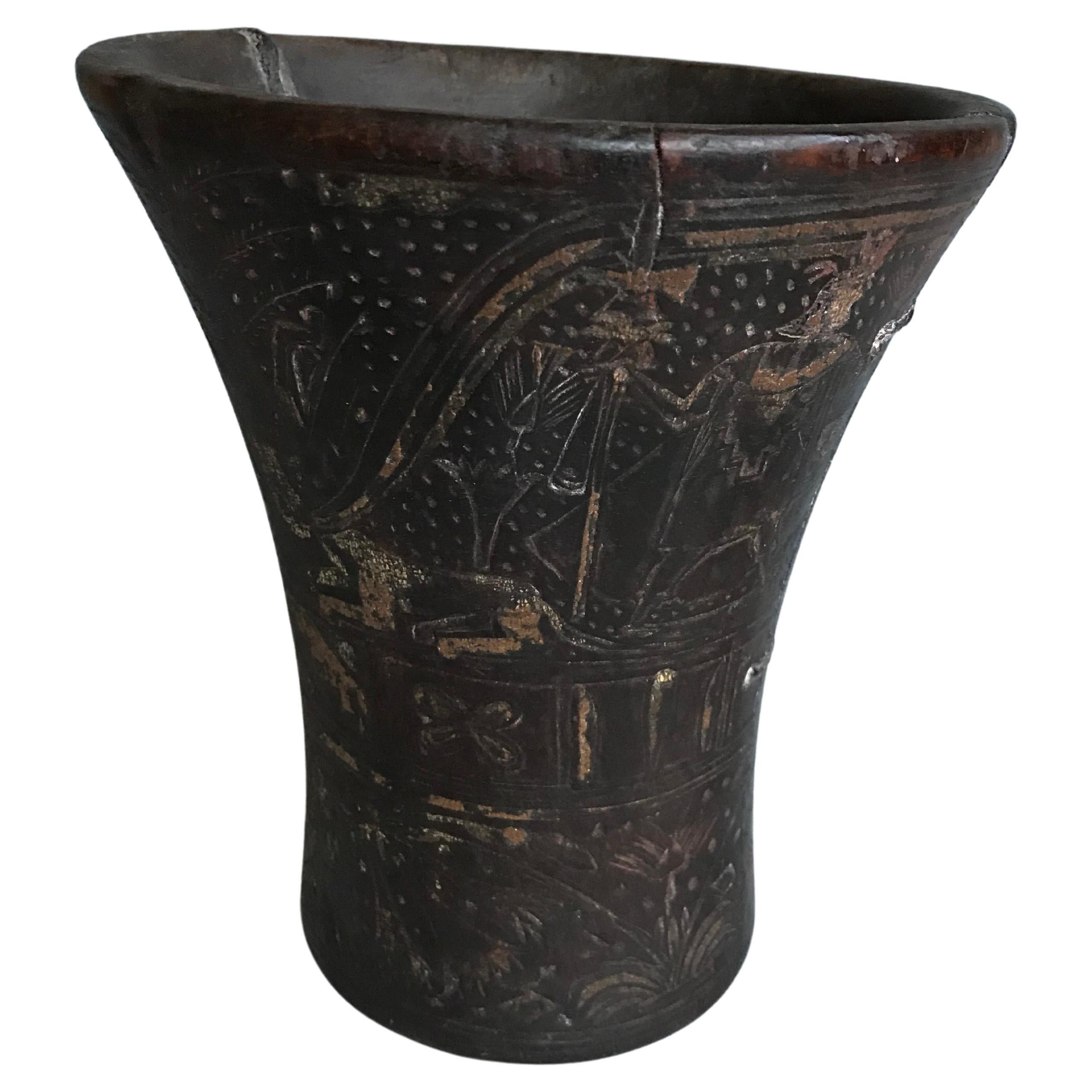 Pre Columbian Large Inca Early Colonial period Wood Kero South American ...