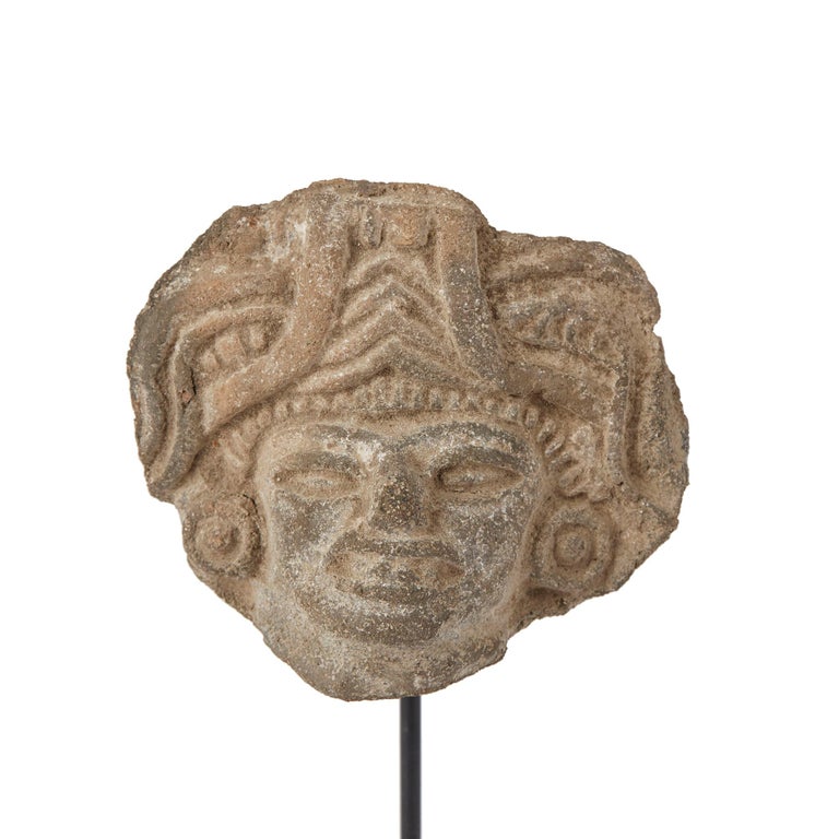 Pre-Columbian Mounted Zapotec Carved Adornos Stone Mask at 1stdibs