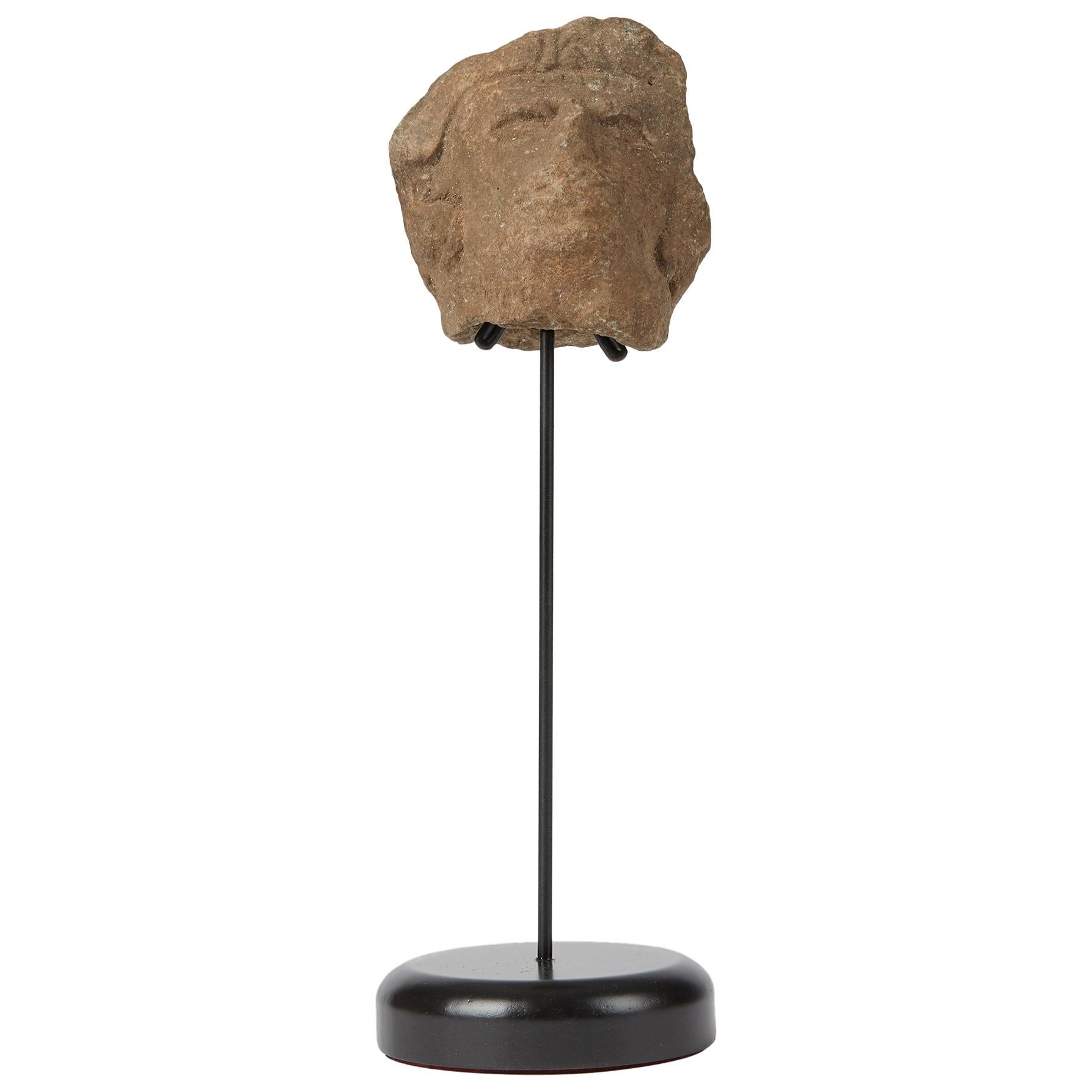 Pre-Columbian Mounted Zapotec Carved Adornos Stone Mask at 1stDibs
