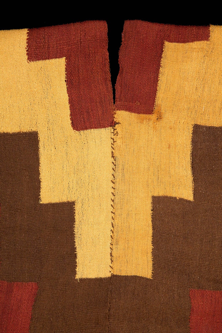 Pre-Columbian Nazca Stepped Textile Poncho, Nazca Peru, 200-400 AD For ...