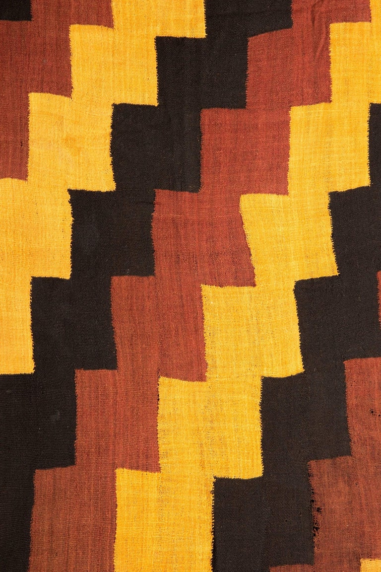 Pre-Columbian Nazca Textile, Stepped Zig-Zag Design, Nazca Peru 200-400 ...