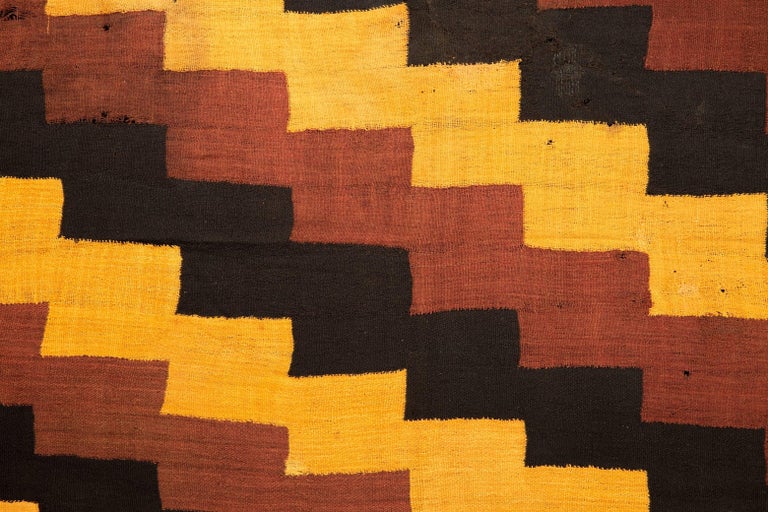Pre-Columbian Nazca Textile, Stepped Zig-Zag Design, Nazca Peru 200-400 ...