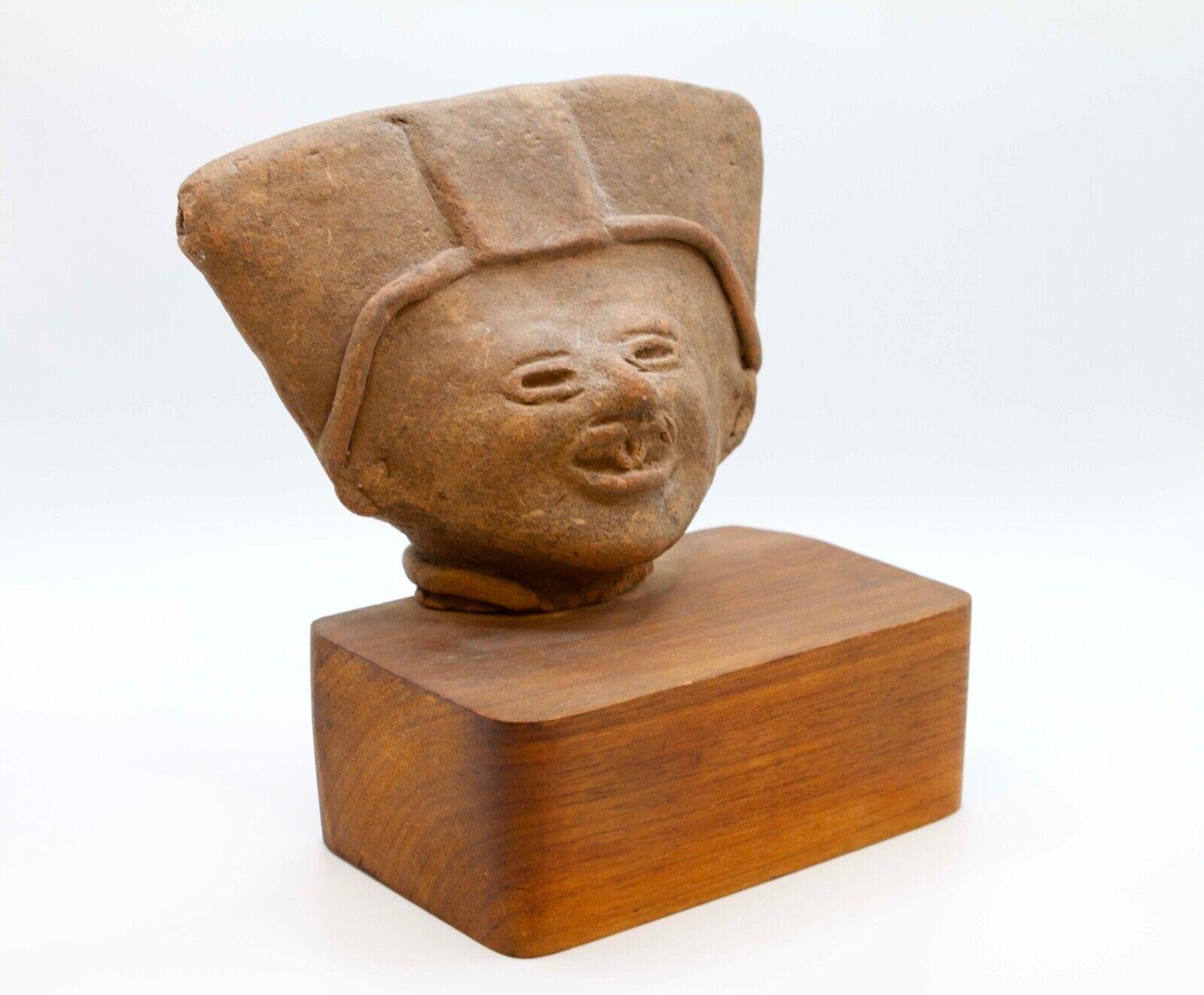 Pre-Columbian Veracruz Smiling Head Terracotta Pottery Historic ...
