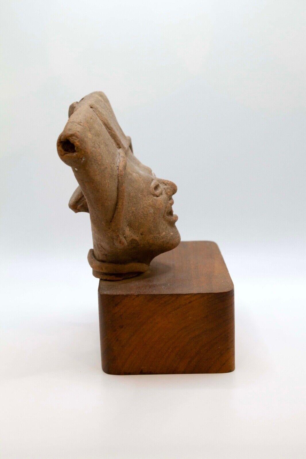 Pre-Columbian Veracruz Smiling Head Terracotta Pottery Historic ...
