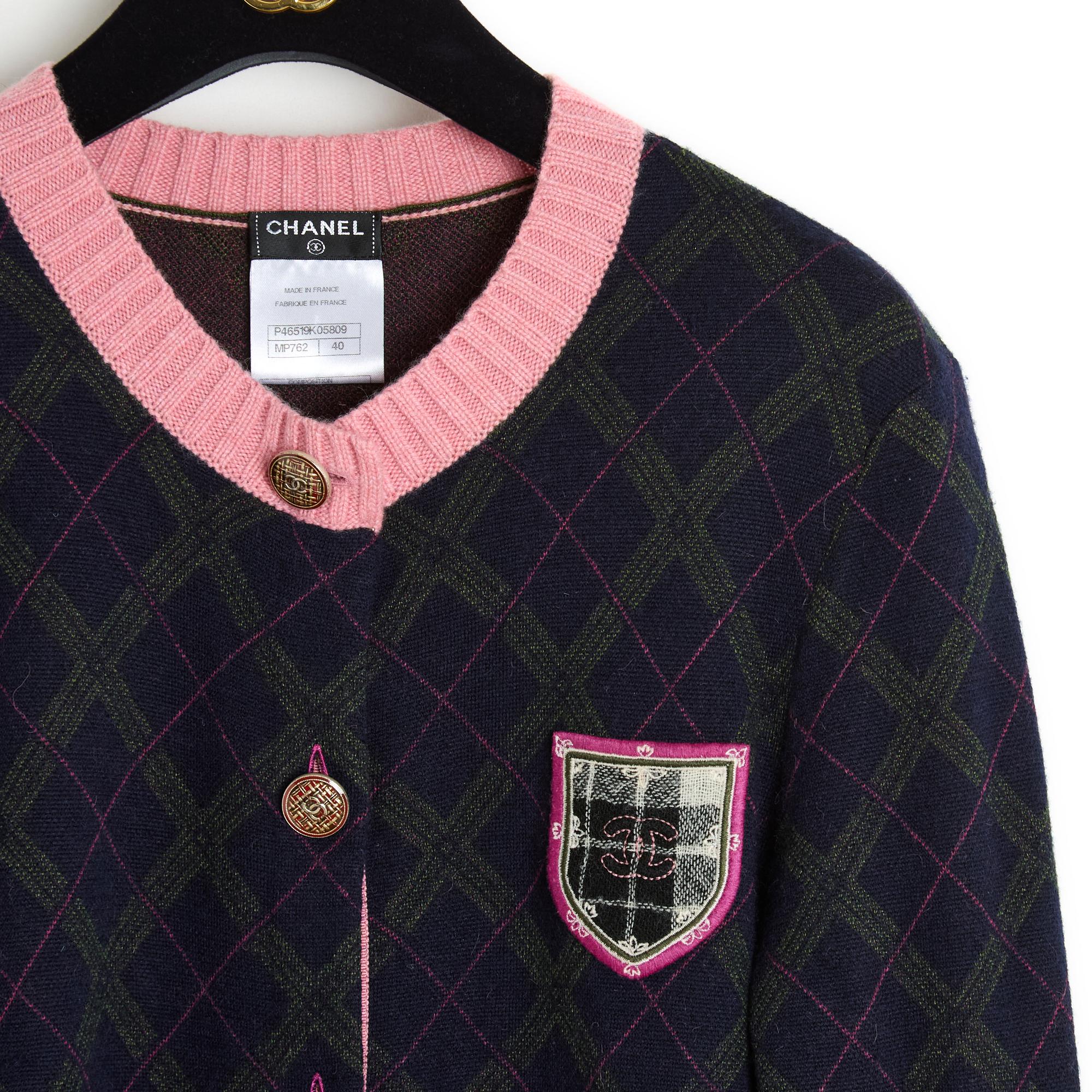 Pre Fall 2013 Chanel Cardigan FR38 Edimburg Cashmere Cardigan UK10 US8 ...