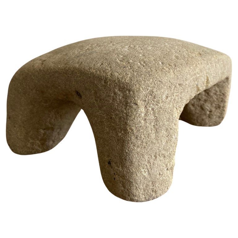 Pre-hispanic Limestone Stool From Mexico, Circa 16th Century at 1stDibs