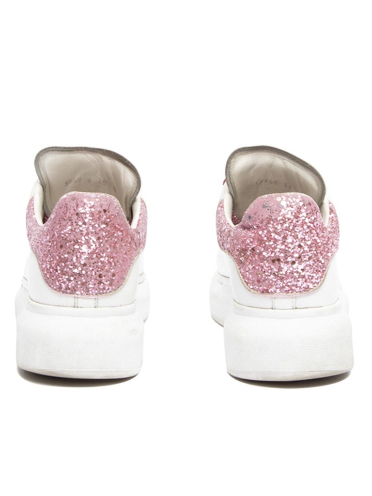 Pre-Loved Alexander McQueen Women's Pink Glitter Oversize Sneakers For ...