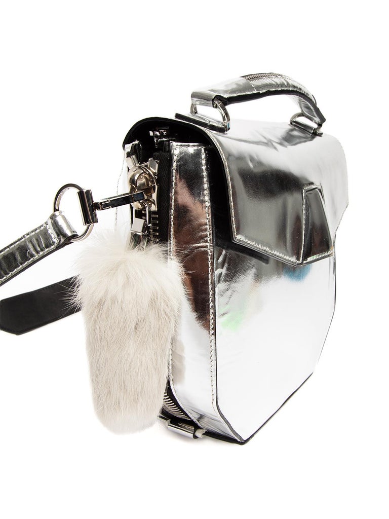 Pre-Loved Alexander Wang Women's Patent Silver Crossbody Bag For Sale ...