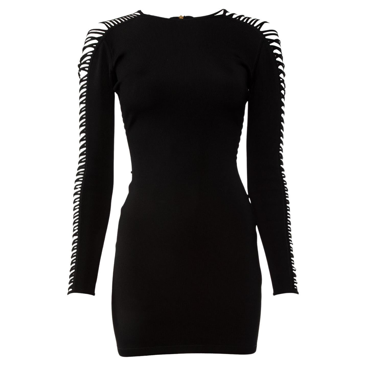 Balmain Asymmetric Sequin Embellished Silk Blend Mini Dress Fr 38 Uk 10 ...