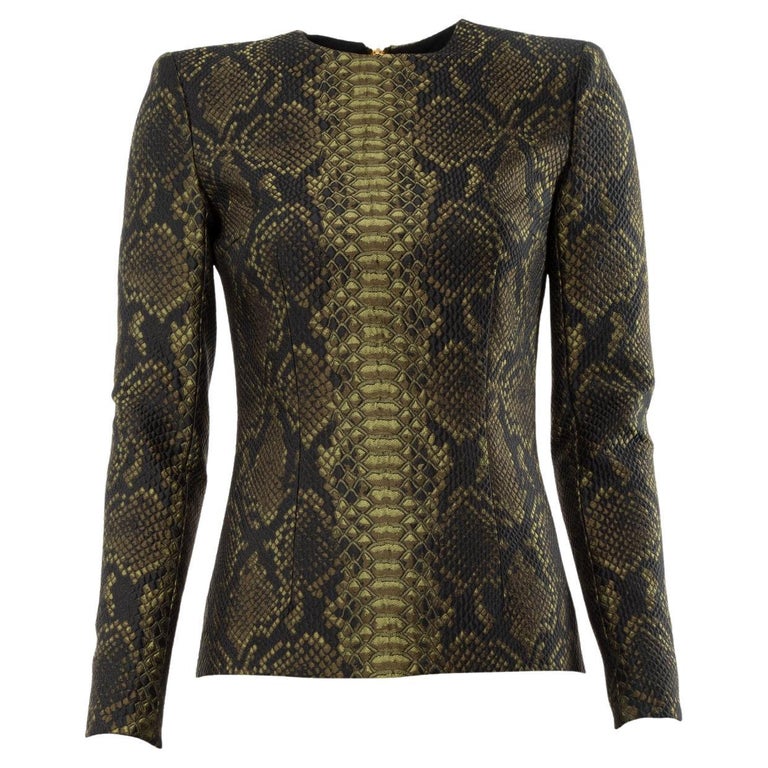 Pre-Loved Balmain Women's Snakeskin Top For Sale at 1stDibs