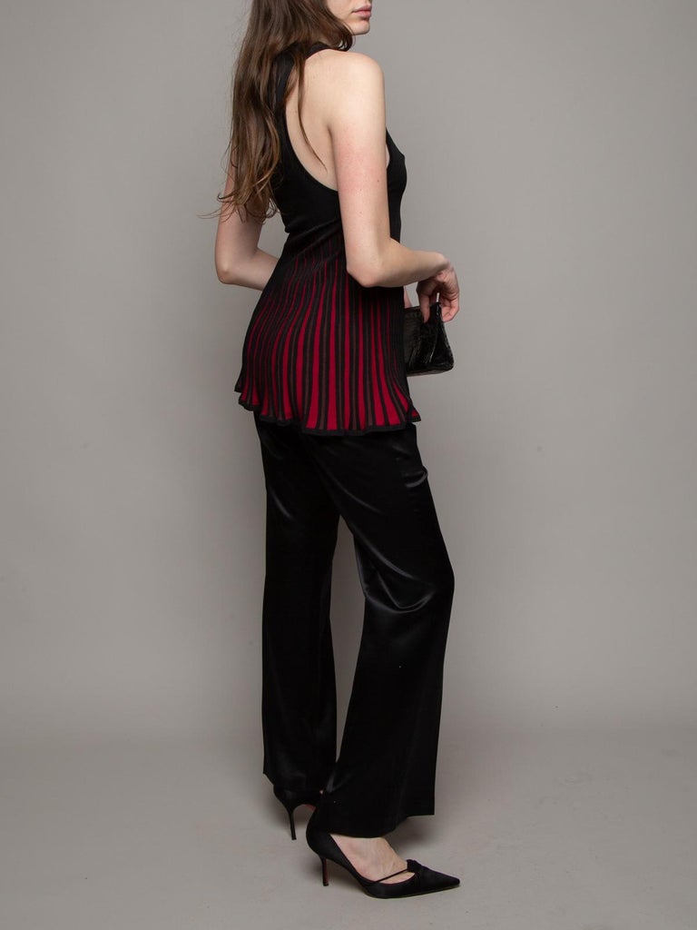 Pre-Loved Barbara Bui Women's Rib Knit V-neck Top For Sale at 1stDibs
