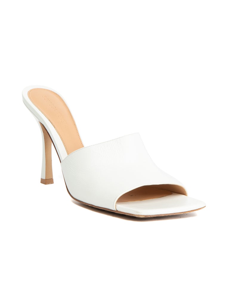 Pre-Loved Bottega Veneta Women's Leather Open Toe Square Mules For Sale ...