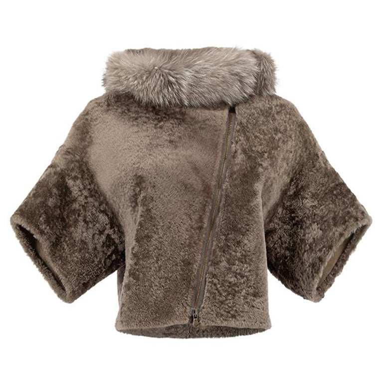 Pre-Loved Brunello Cucinelli Women's Brown Fox Fur Short Sleeves ...