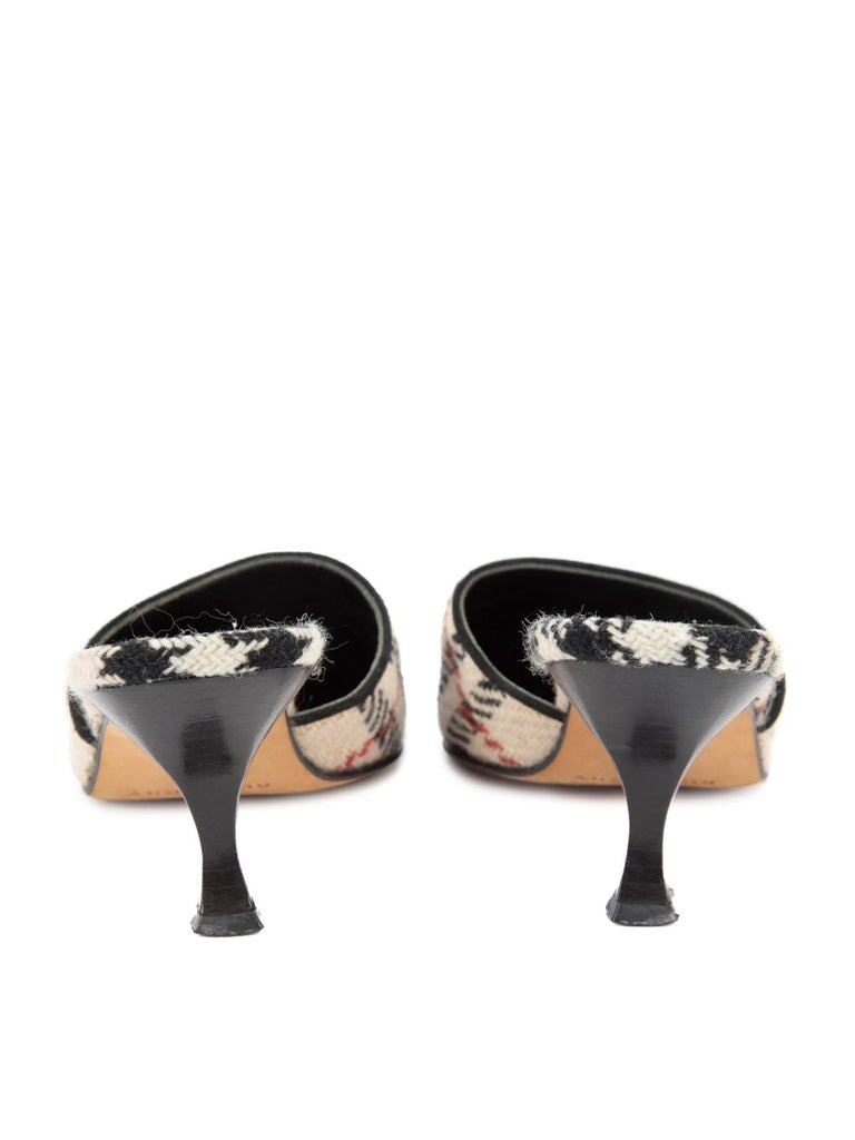 Pre-Loved Burberry Women's Beige House Check Pointed Toe Mule For Sale ...