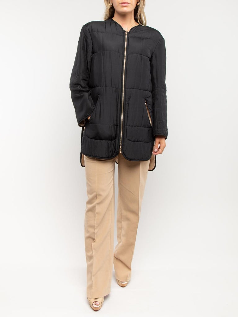 Pre-Loved Chloé Women's Revesible Silk Puffer Coat For Sale at 1stDibs