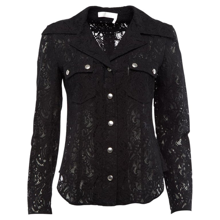 Pre-Loved Chloé Women's Sheer Lace Over Jacket For Sale at 1stDibs