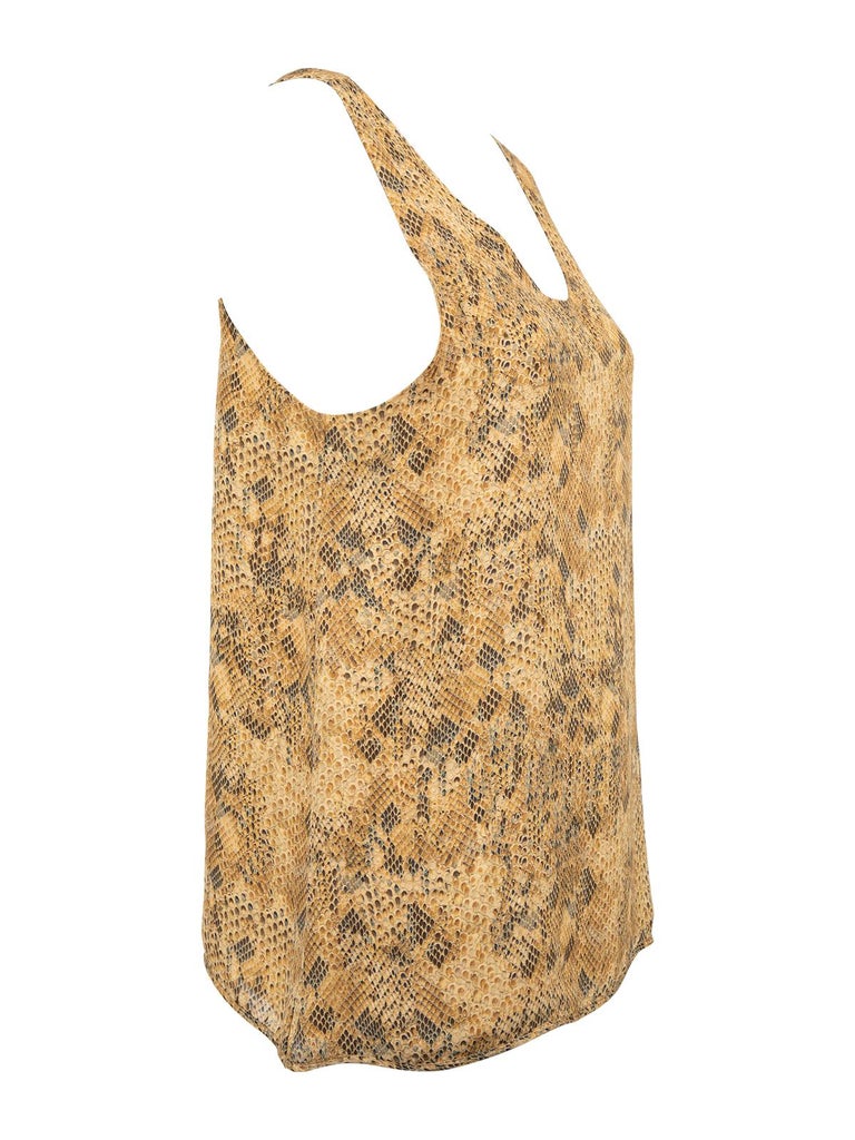 Pre-Loved Chloé Women's Sleeveless Snakeskin Top For Sale at 1stDibs
