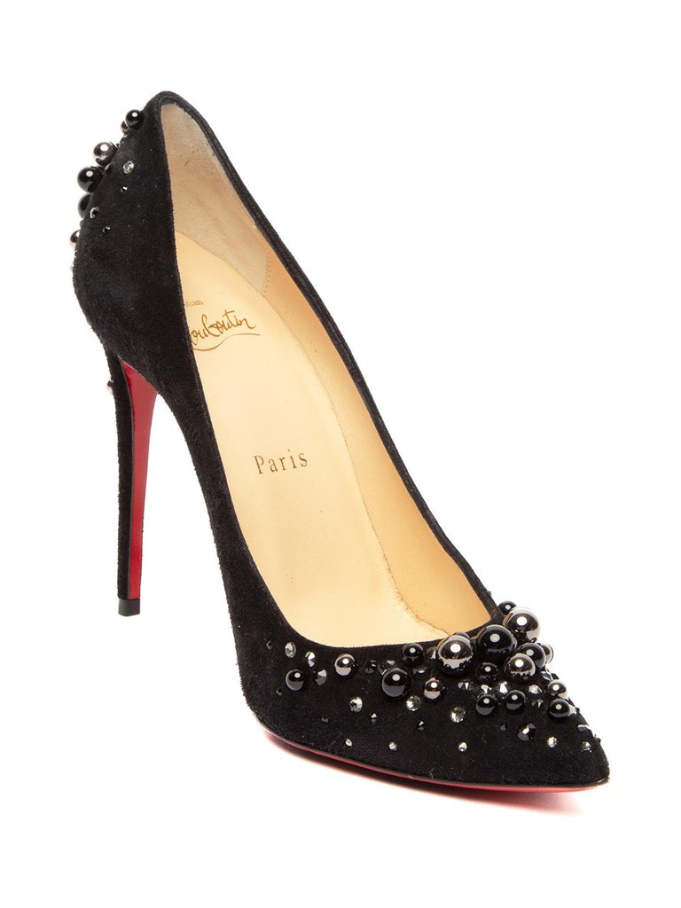 Pre-Loved Christian Louboutin Women's Studded Embellished Heels For ...