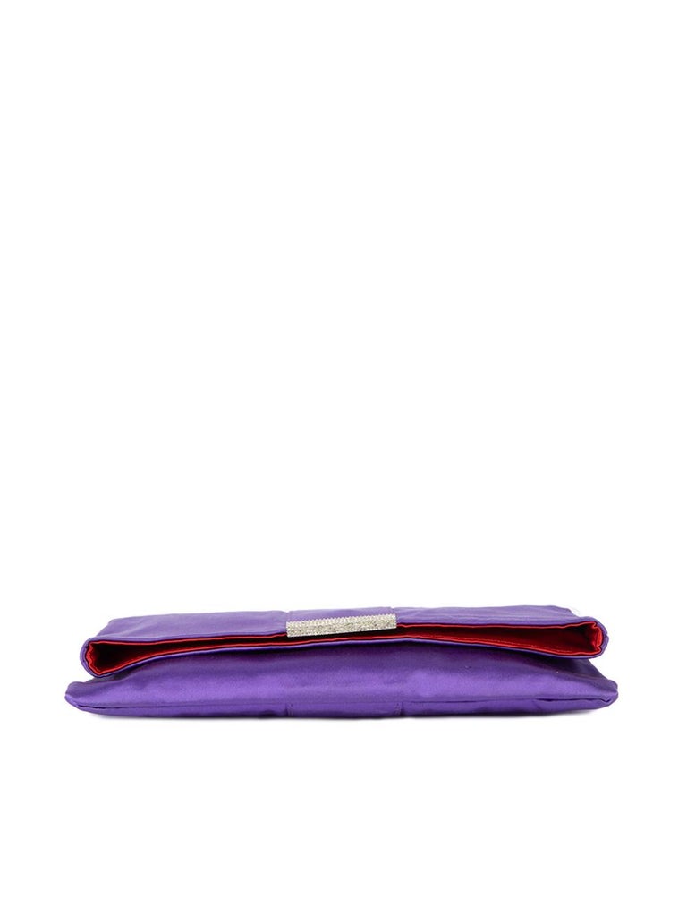 Pre-Loved Dolce and Gabbana Women's Purple Satin Miss Fold Shoulder Bag ...