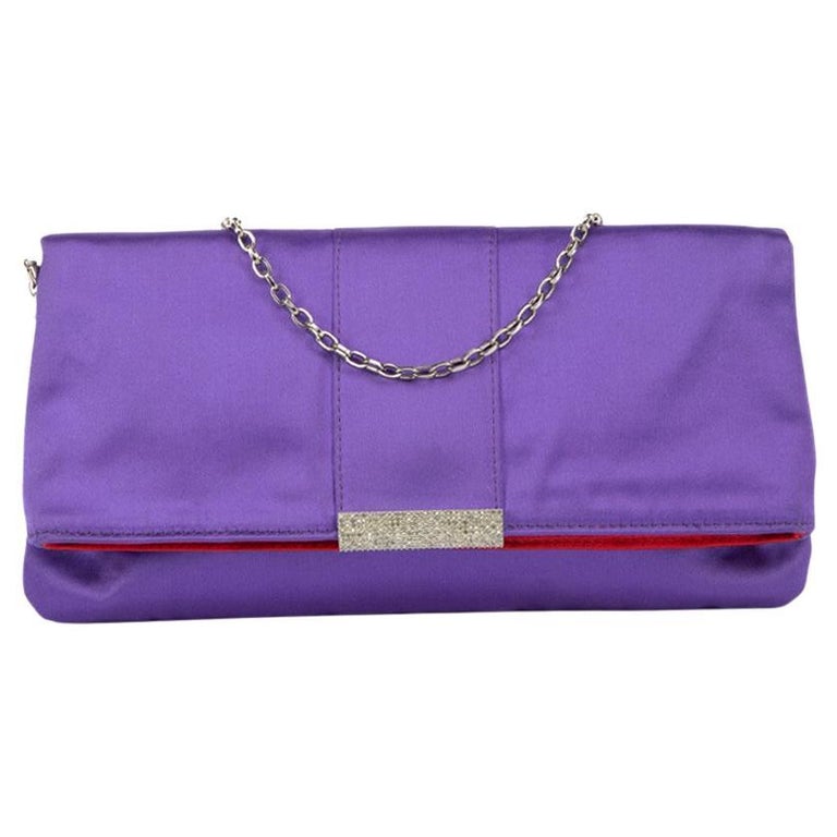 Pre-Loved Dolce and Gabbana Women's Purple Satin Miss Fold Shoulder Bag ...