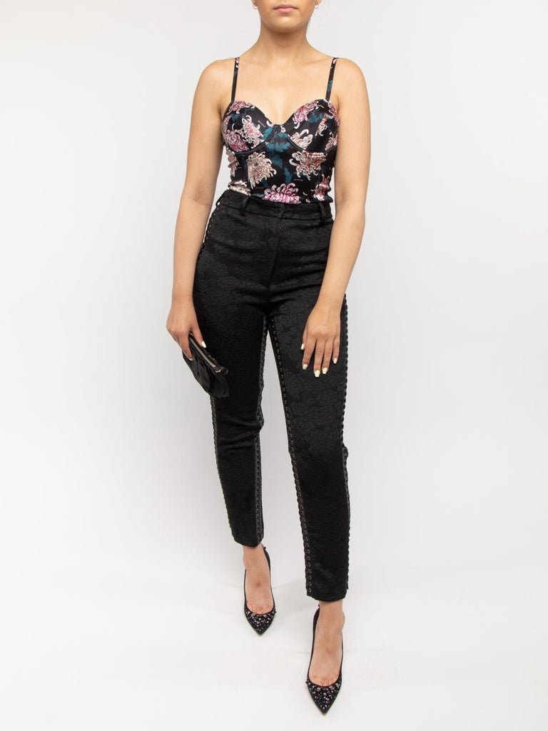 Pre-Loved Dolce and Gabbana Women's Tailored Trousers with Laced Sides ...