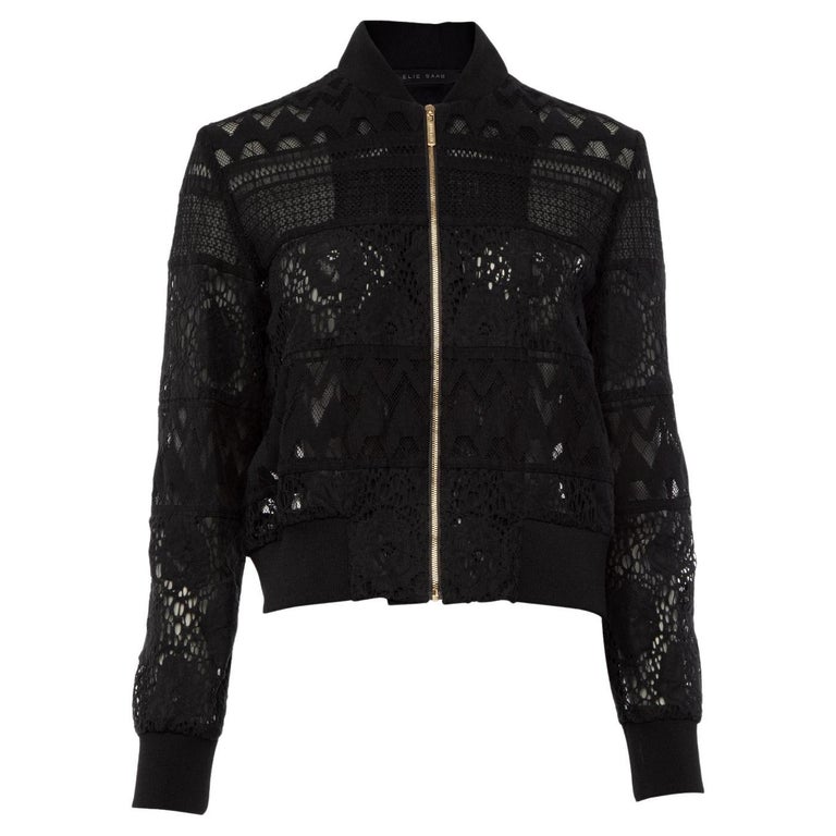 Pre-Loved Elie Saab Women's Floral Pattern Bomber Jacket For Sale at ...