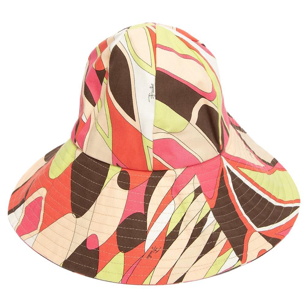 2000's Emilio Pucci Neoprene Multicoloured Bucket Hat at 1stDibs