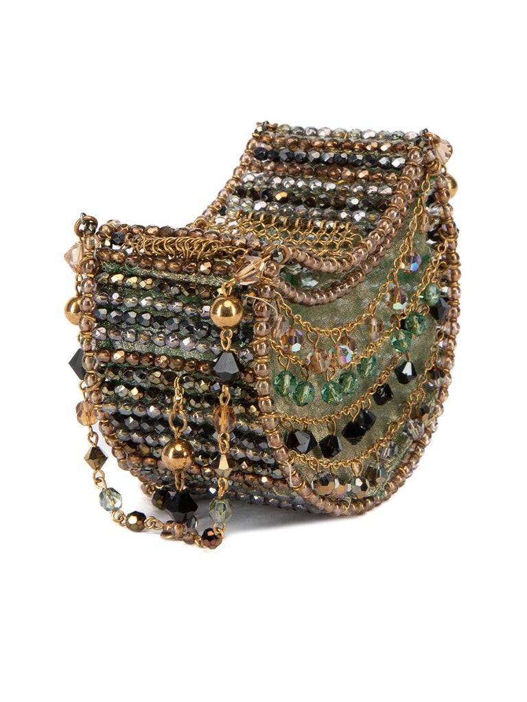 Pre-Loved Erickson Beamon Women's Mini Beaded Metal Chain Bag For Sale ...