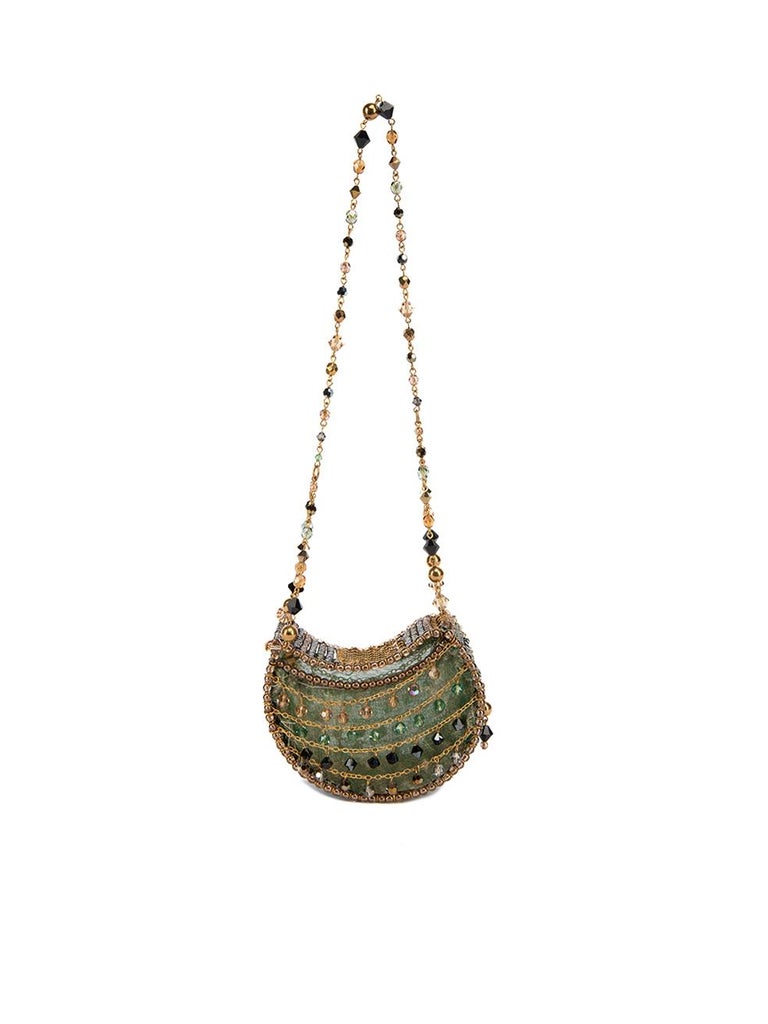 Pre-Loved Erickson Beamon Women's Mini Beaded Metal Chain Bag For Sale ...