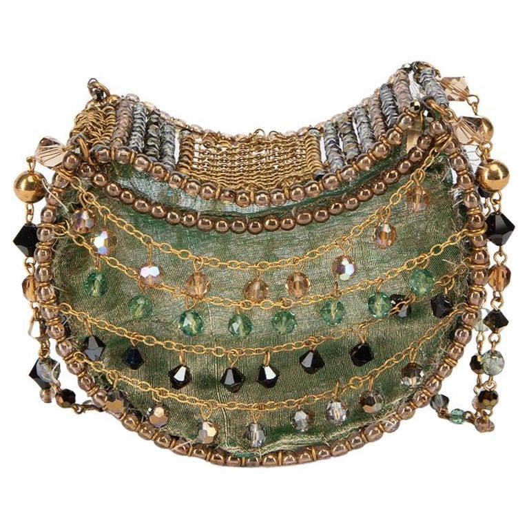 Pre-Loved Erickson Beamon Women's Mini Beaded Metal Chain Bag For Sale ...
