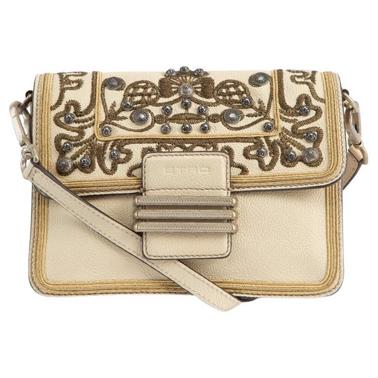 Pre-Loved Etro Women's Ecru Crossbody Bag with Ethnic Embroidery For ...