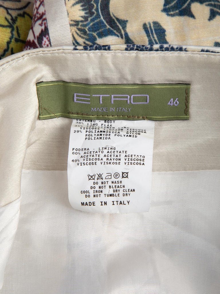 Pre-Loved Etro Women's Patchwork Design Flared Skirt For Sale at 1stDibs