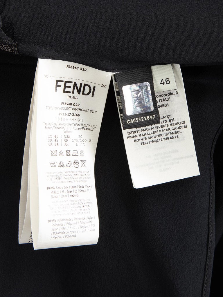 Pre-Loved Fendi Women's Embellished Collar Top For Sale at 1stDibs