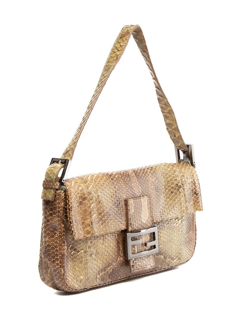 Pre-Loved Fendi Women's Snakeskin Leather Bag For Sale at 1stDibs