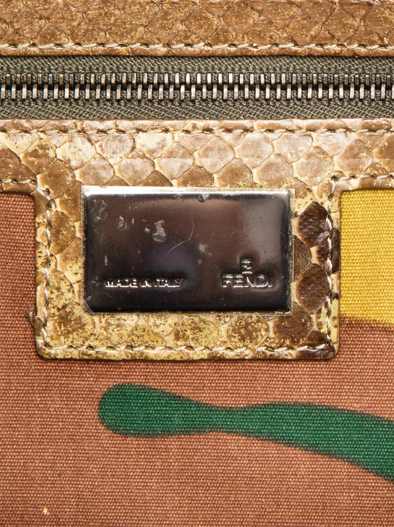 Pre-Loved Fendi Women's Snakeskin Leather Bag For Sale at 1stDibs
