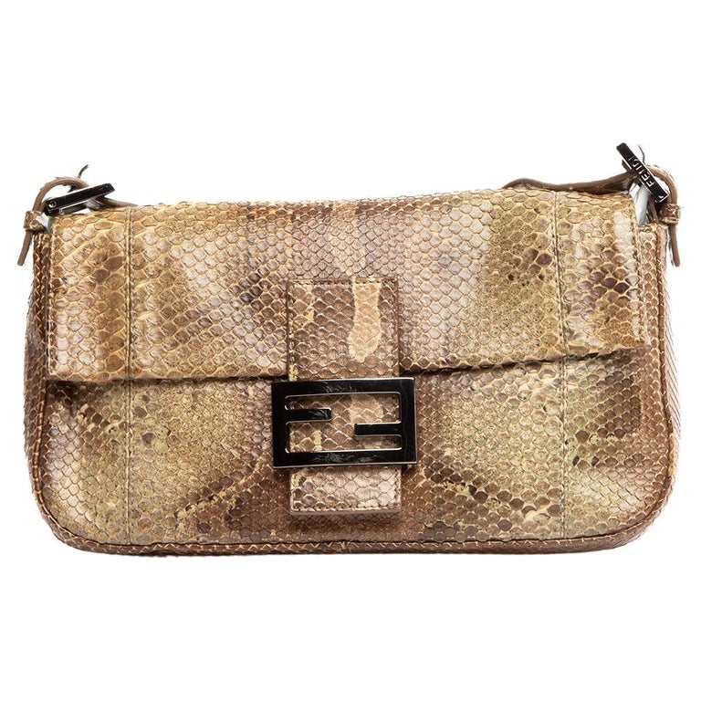Pre-Loved Fendi Women's Snakeskin Leather Bag For Sale at 1stDibs